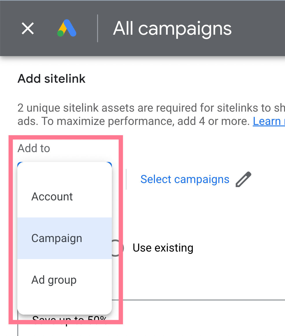 Google Ads Sitelink Extensions – Use Them Functionally!
